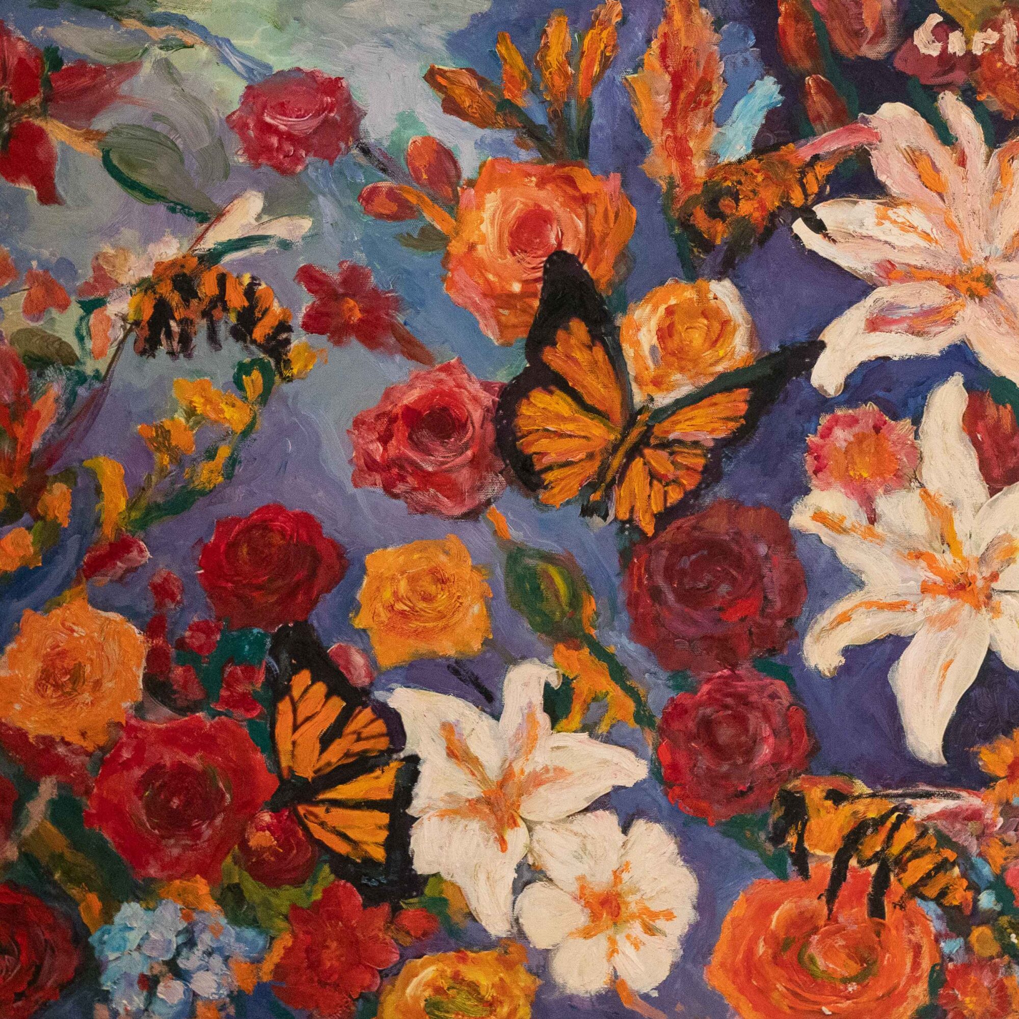 Flowers, butterflies and bees - Zeitgeist Art