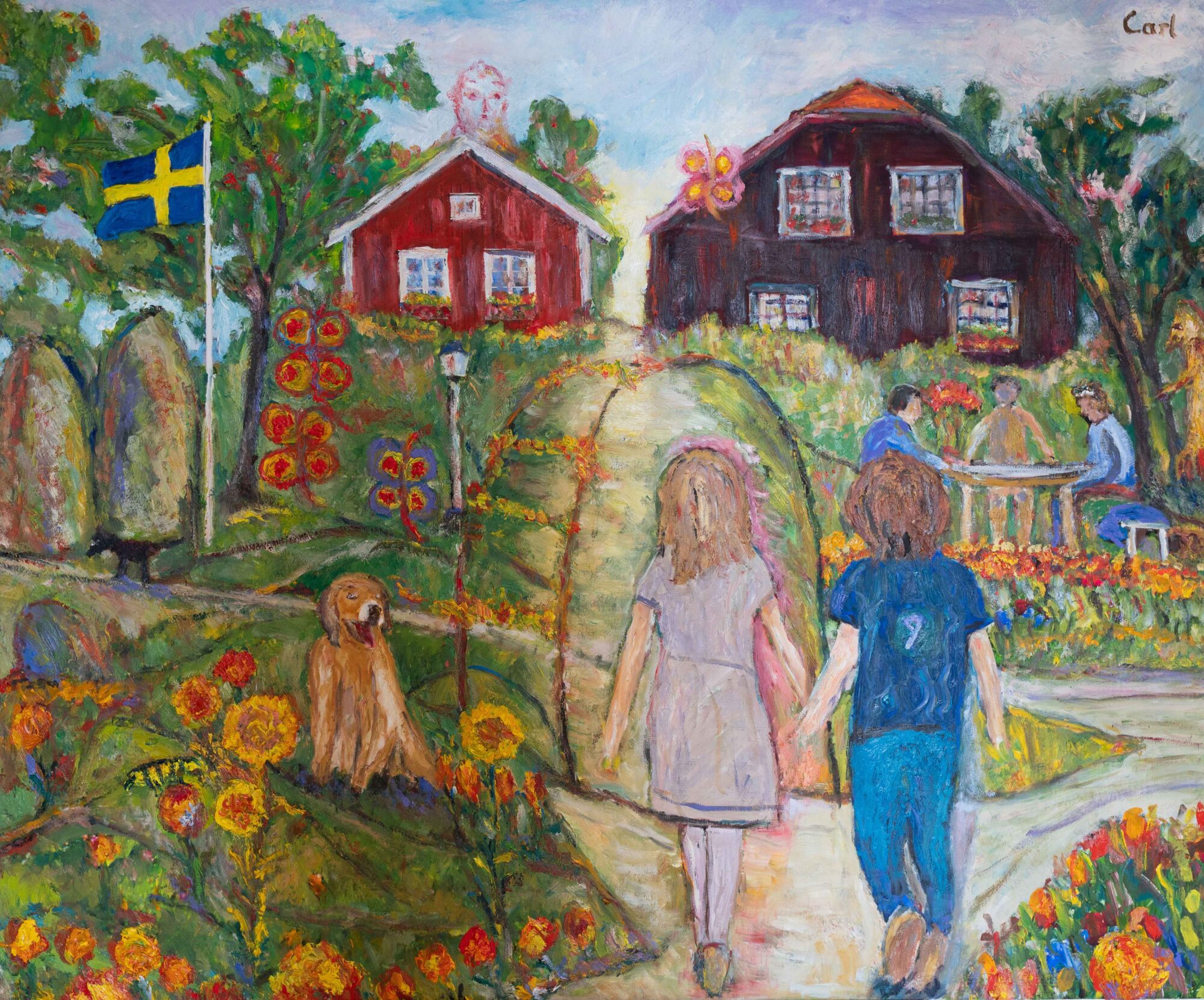 Swedish summer with children dogs and butterflies - Zeitgeist Art