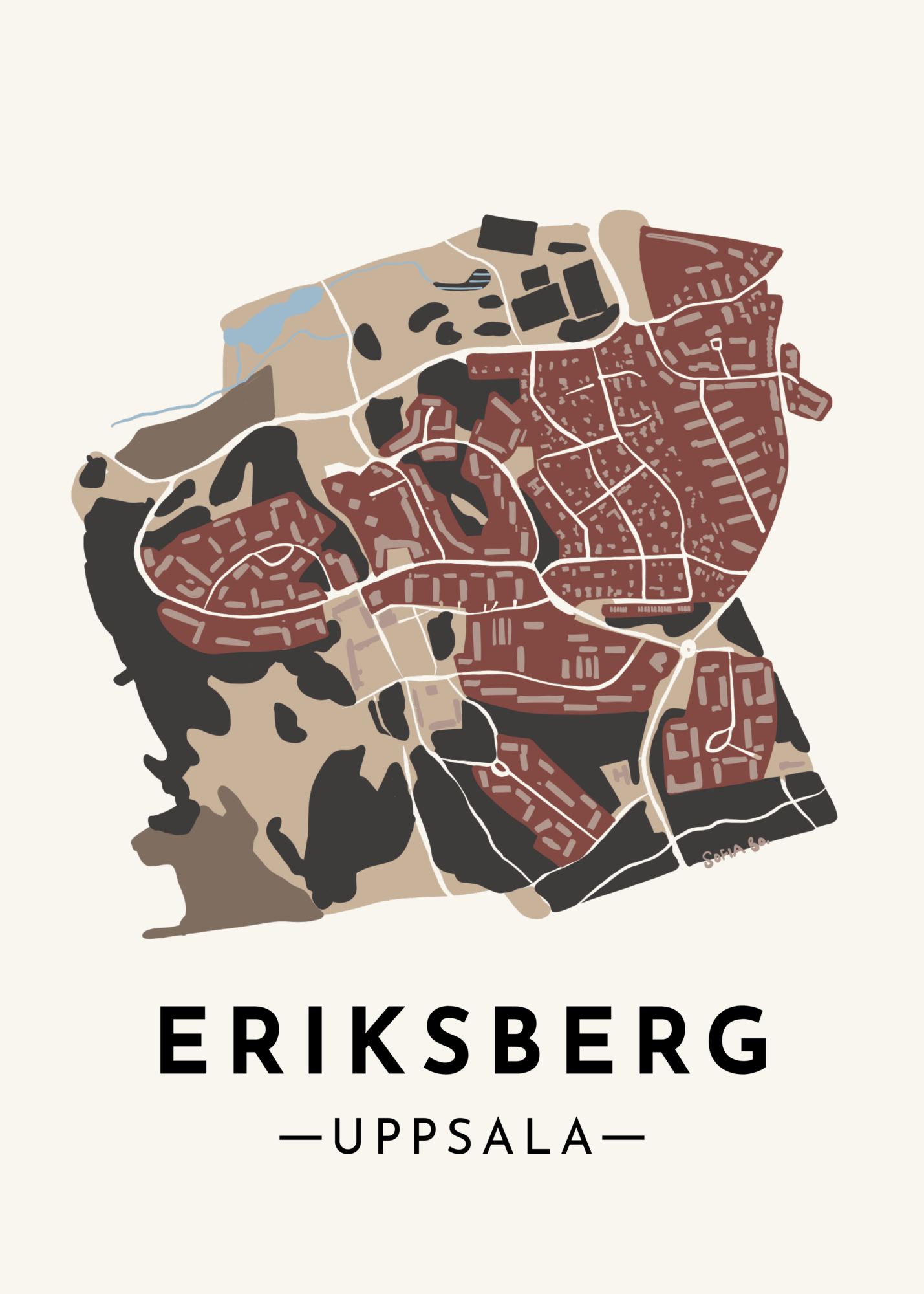 Eriksberg poster - Zeitgeist Art